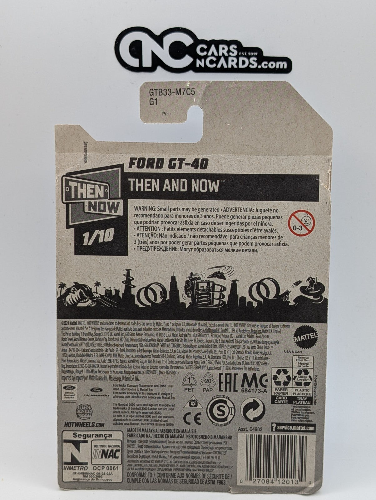 2021 Hot Wheels Then And Now 1/10 Ford GT-40 White Gumball 3000 (Card ...