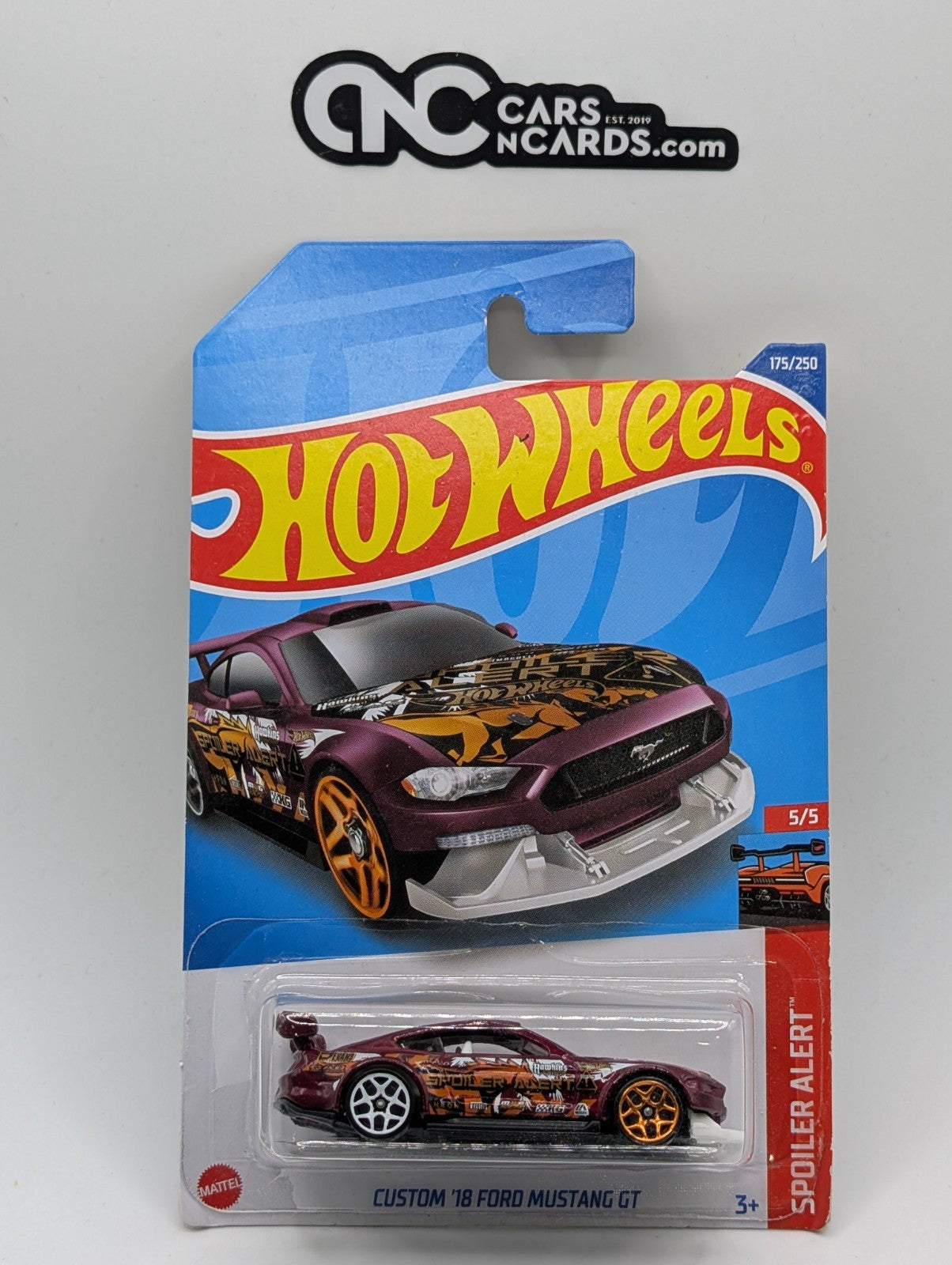 2022 Hot Wheels Spoiler Alert 5/5 Custom '18 Ford Mustang GT (Soft Cor ...