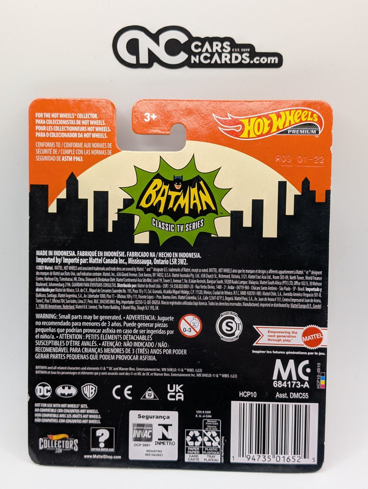 2022 Hot Wheels Premium Batman TV Series Batmobile (Soft Corners ...