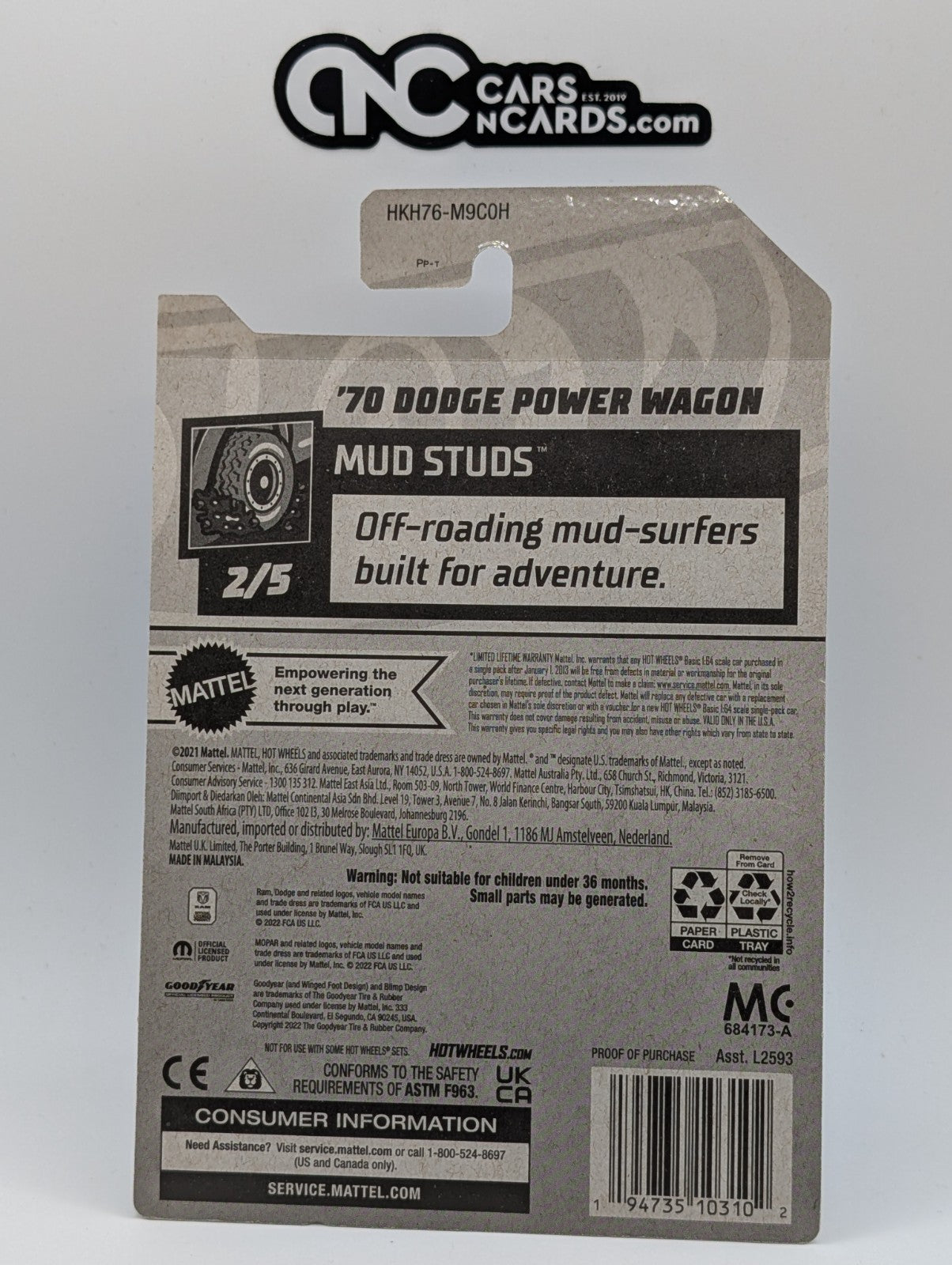 2023 Hot Wheels Mud Studs 2/5 '70 Dodge Power Wagon Blue 161/250 – Cars ...