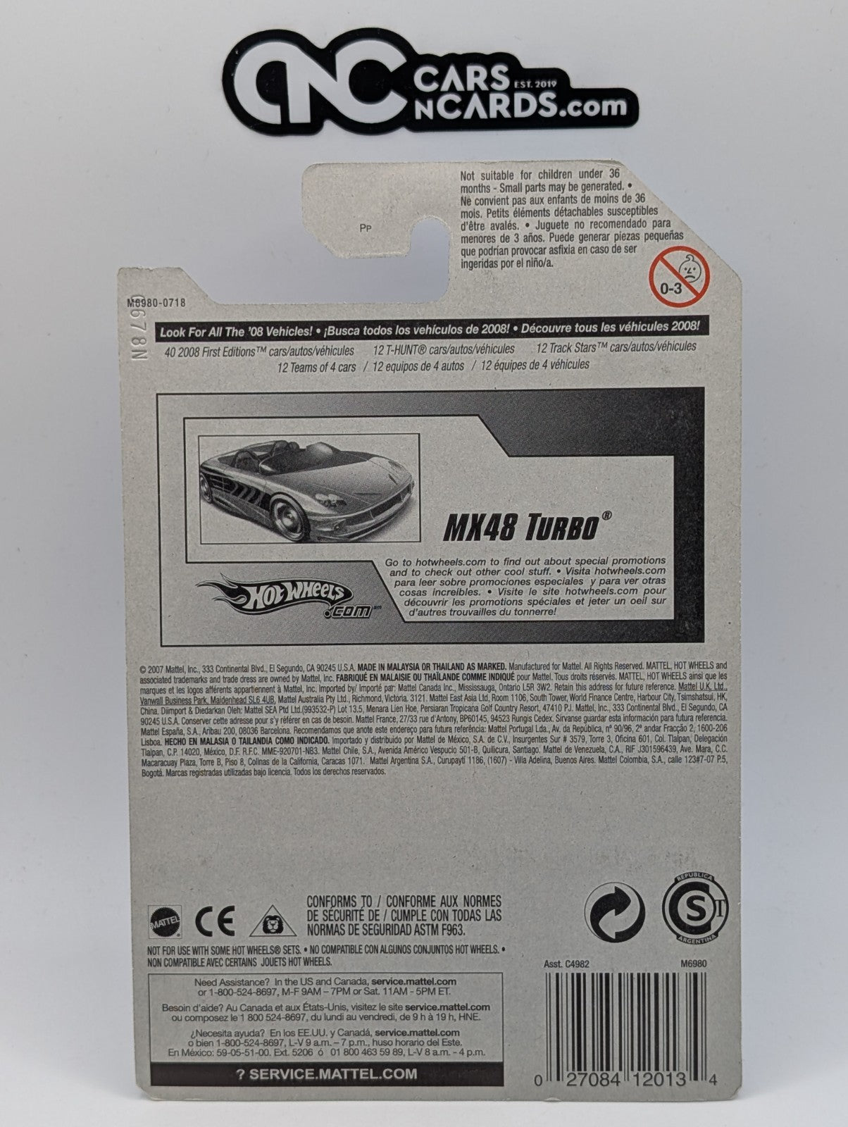 2008 Hot Wheels Stars MX48 Turbo Red 78/172 (Soft Corners) – Cars N Cards