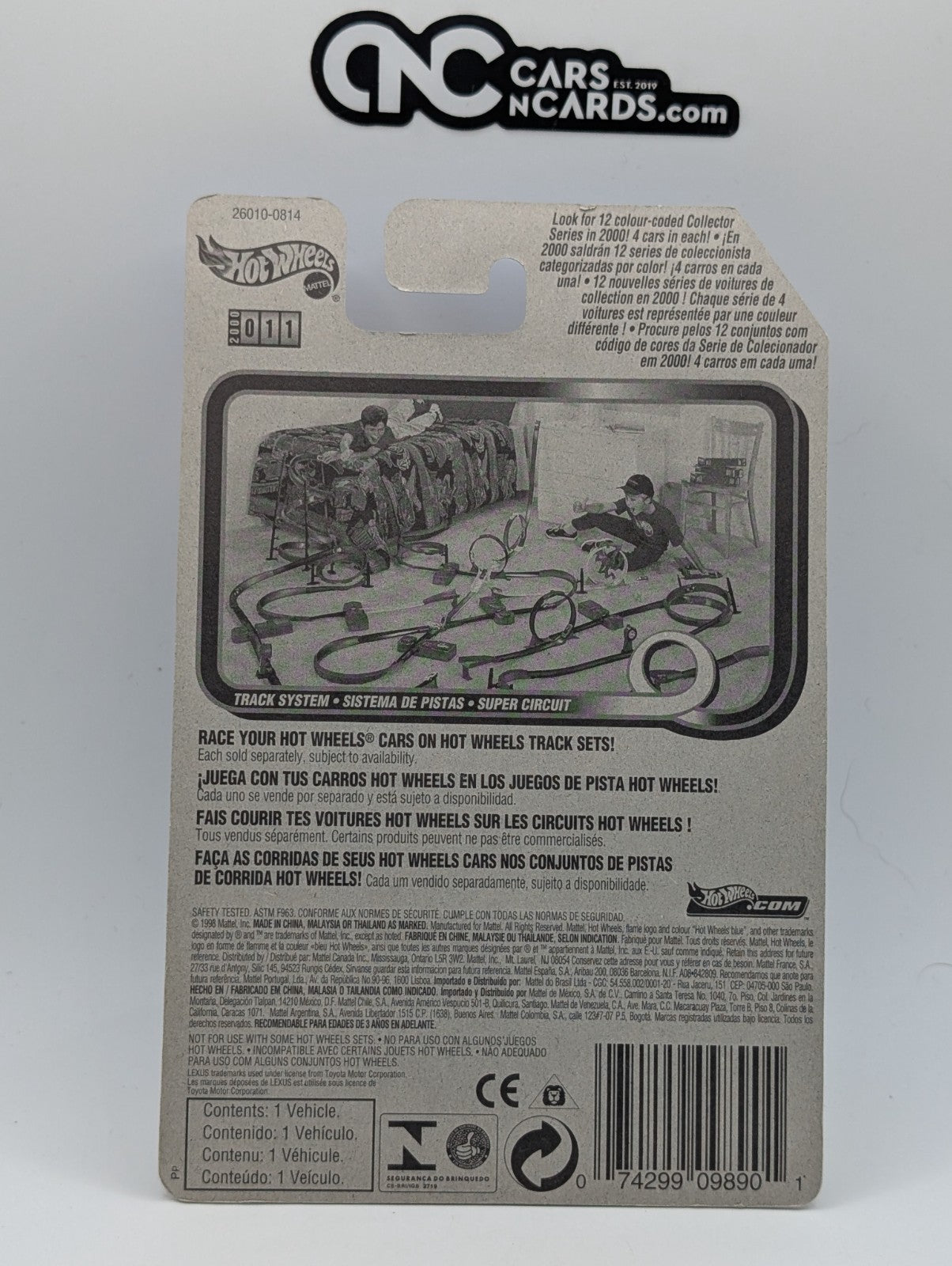 2000 Hot Wheels Seein' 3-D Series 3/4 Lexus SC400 Yellow 26010 (Soft C ...